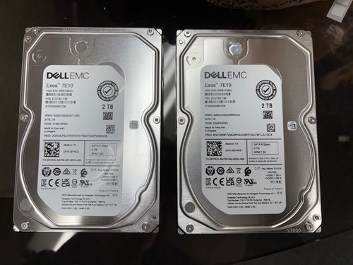 lot of 2, Dell Emc Exos 7E10 2TB 7.2K SATA III 3.5 " ST2000NM012B 2TD130-136 | eBay