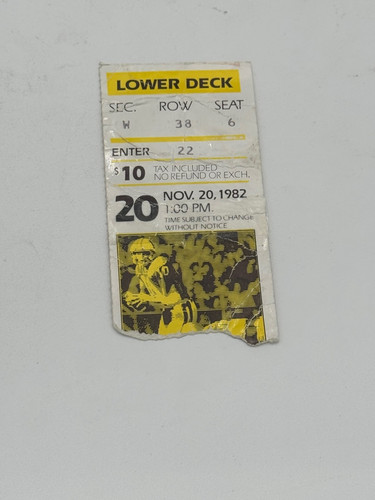 1982 Wisconsin Badgers Minnesota Gophers Football Ticket Al Toon Randy ...