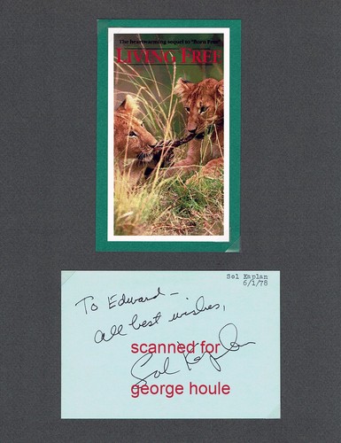 SOL KAPLAN - SIGNED - COMPOSER - STAR TREK - TITANIC - CONEHEADS ...