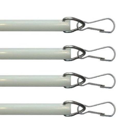 24" FIBERGLASS DRAPERY BATONS with Stainless Steel Hooks OUR STRONGEST ...