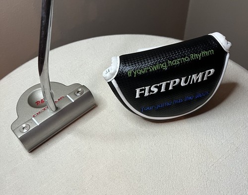 R & B Fist Pump Hand Milled Wide Mallet Putter w Headcover 32” RH EUC ...