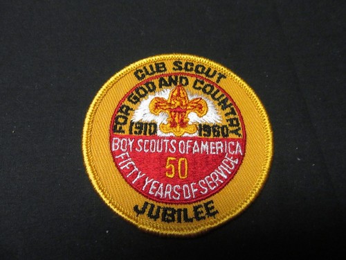 1960 BSA 50th Anniversary Cub Scout Jubilee Small Head Pocket Patch ...