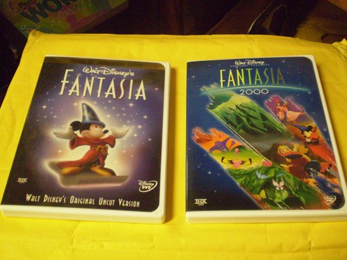 (2) Disney Fantasia DVD Lot: Fantasia + Fantasia 2000 Mickey Mouse Both ...