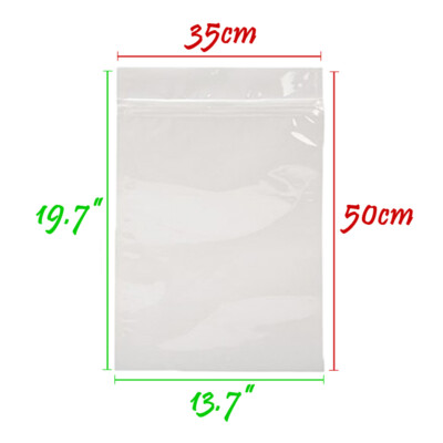 Large Clear Plastic Bags in Reclosable & Zipper Bags for sale | eBay