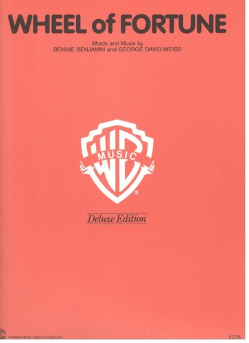 "WHEEL OF FORTUNE" SHEET MUSIC-PIANO/VOCAL/GUITAR-DELUXE EDITION-RARE ...