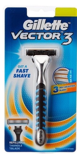 Gillette Vector 3 Razor Handle Fit Sensor Excel blade Cartridge For ...