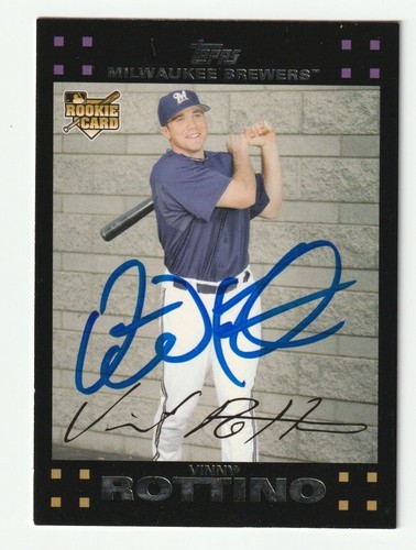 Vinny Rottino Signed 2007 Topps Card #261 Auto Milwaukee Brewers ...