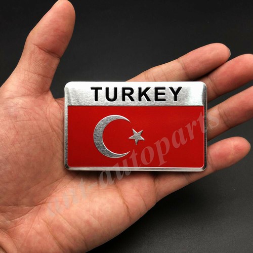 Metal Turkey Turkish Flag Car Emblem Badge Motorcycle Sticker Decals ...