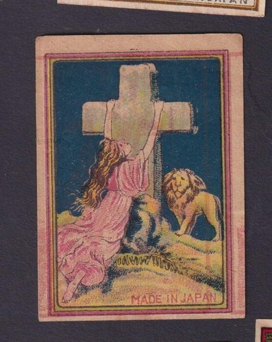 Old Matchbox label Japan BN177097 Lion Woman | eBay