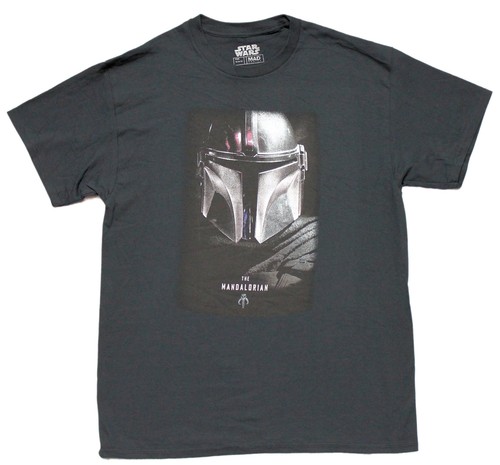 Star Wars The Mandalorian New Adult T-Shirt- Distressed Mando Profile ...
