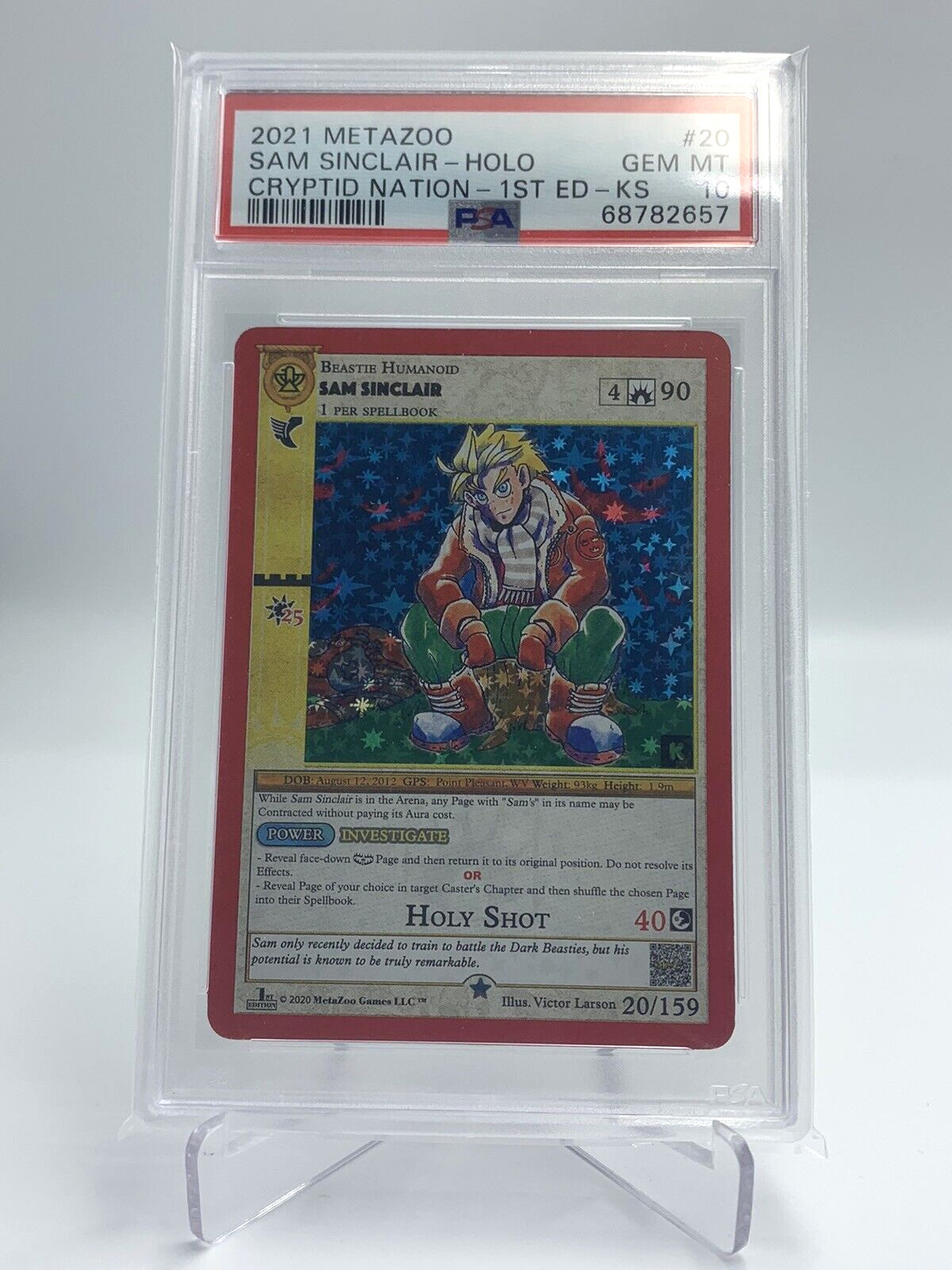 Sam Sinclair 2021 Cryptid Nation: Base Set #20 1st Edition Kickstarter Holo PSA 10 Price Guide ...
