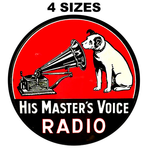 Little Nipper Dog Sticker Sign, Vintage Replica, Vinyl Decal RCA Victor ...