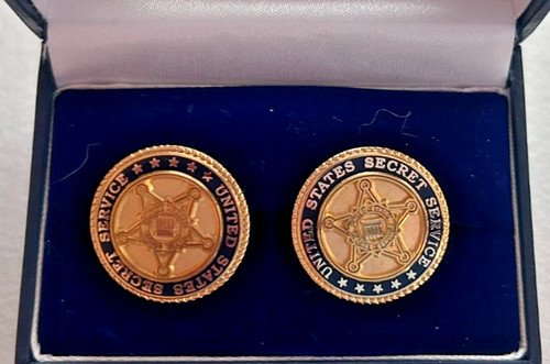 Secret Service Crested round cufflinks - Never used- PRISTINE | eBay