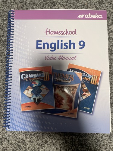 Abeka Homeschool English 9 Video Manual Curriculum Daily Plans Language ...