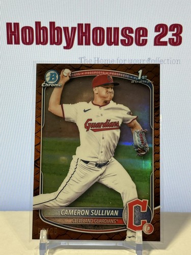 2025 Bowman Reptilian Orange #BCP-97 Cameron Sullivan #/25 Guardians RC ...