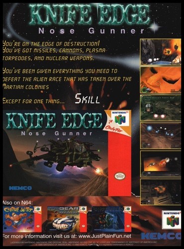Knife Edge N64 1998 Nintendo-print ad / mini-poster-Game room,man cave ...