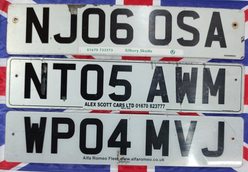 Set of 3 United Kingdom Great Britain License Plates - Newcastle 06 ...