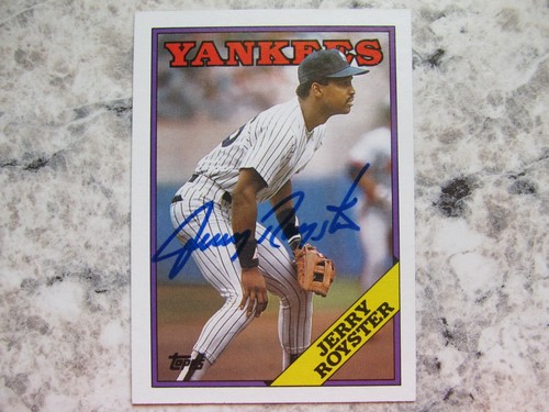Yankees Jerry Royster Signed Autographed 1988 Topps Mint | eBay