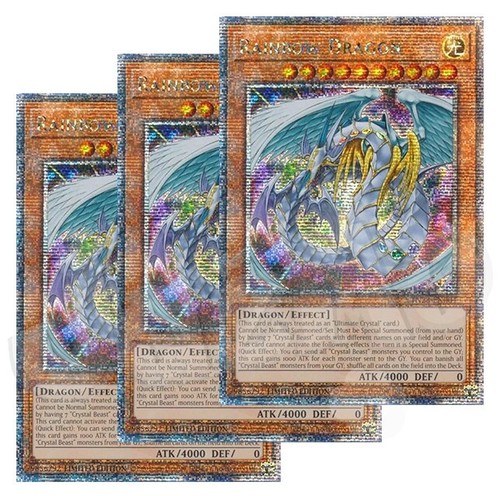 Yugioh - Rainbow Dragon x 3 - 1st Edition QCR Quarter NM - Free ...