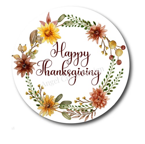 Happy Thanksgiving Autumn Fall Scrapbook Stickers Autumn Thankful ...