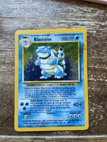Pokémon TCG Blastoise Base Set 2/102 Holo Unlimited Holo Rare | eBay