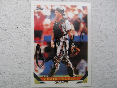 Giants Craig Colbert Signed Autographed 1993 Topps Mint | eBay