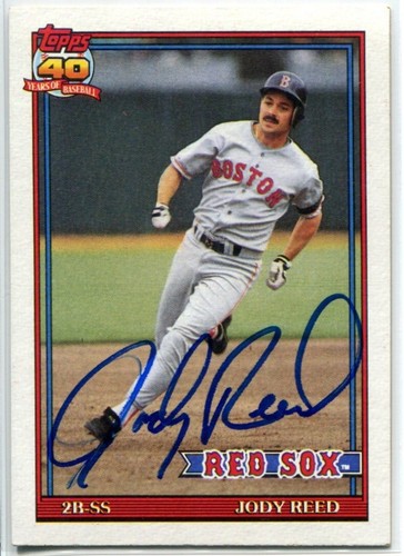 JODY REED Signed 1991 Topps Baseball Authentic Autograph #247 | eBay