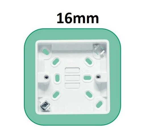 Designa 1 GANG SURFACE MOUNTED PATTRESS ELECTRICAL SOCKET BACK BOX ...
