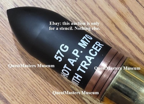 U.S. WWII 57mm M70 A.P. Shot Shell Stencil, - Stencil 055 | eBay