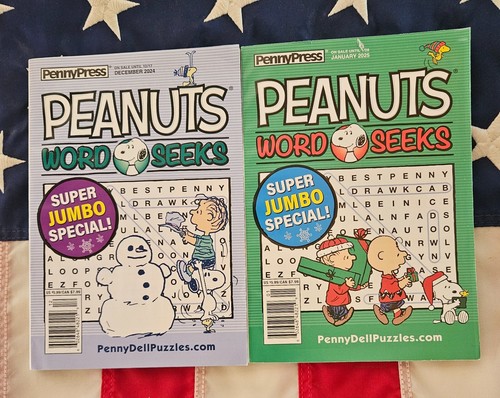Lot 2 Penny Press Dell Peanuts Charlie Brown Word Search Seek Dec 2024 ...