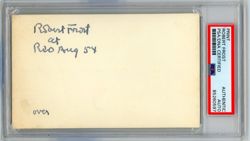 Robert Frost ~ Signed Autographed Postcard from Rio de Janeiro ~ PSA ...