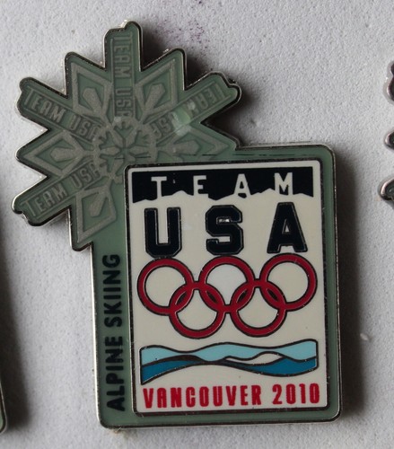 Team USA alpine Authentic 2010 Vancouver Olympic badge Pin | eBay