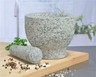 XXL Mörser mit Stößel Granit Gewürzzerkleinerer Schwarz Ø=15,0cm,Gewürz ...