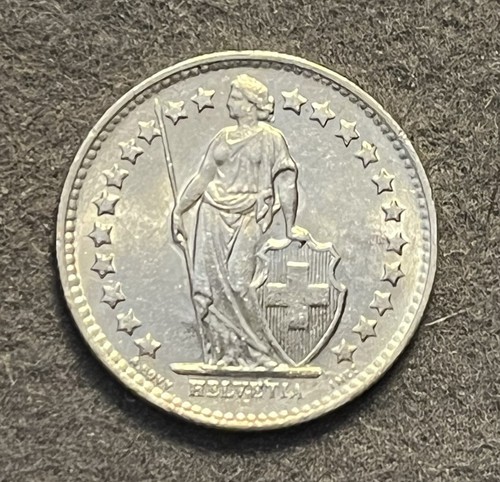 1950 B 1/2 Fr Half Franc Helvetia Silver Coin Swiss Switzerland | eBay