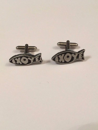 IXOYE Fish Symbol L5 Pair of Cufflinks Made From Fine English Modern ...