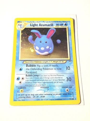 LIGHT AZUMARILL - Neo Destiny Set - 13/105 - Holo Rare - Pokemon Card ...