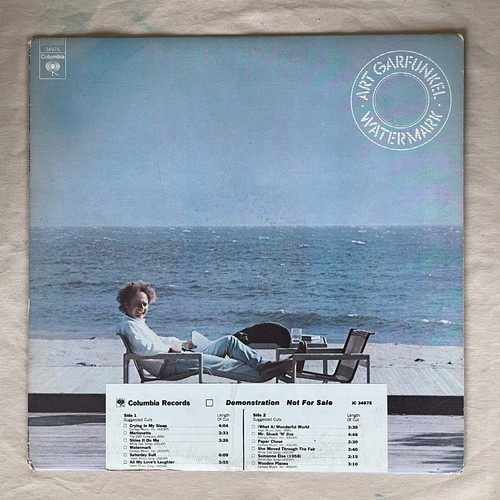 ART GARFUNKEL Watermark 1978 Promo Vinyl LP Columbia JC 34975 - VG | eBay