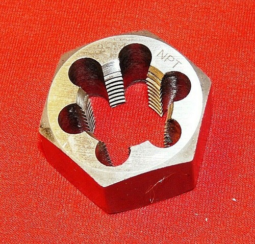 1/2"-14 NPT Pipe Die Nut Hex Rethread Chaser 1-5/8 Hex CS A1 417-03214 ...