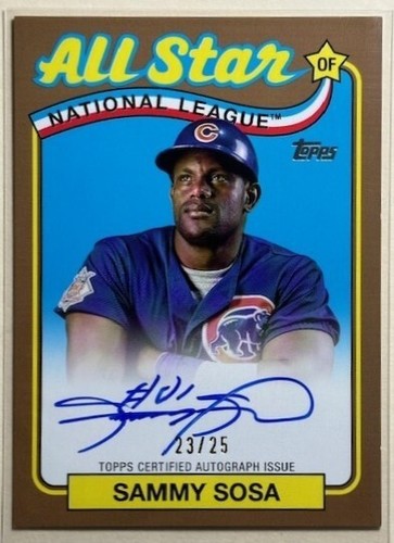 2024 Topps Series 2 SAMMY SOSA 1989 Baseball Autograph All Stars 23/25 ...