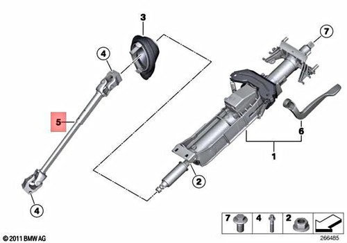 Genuine BMW F20 F21 F22 Steering Spindle Bottom with Double Joint ...