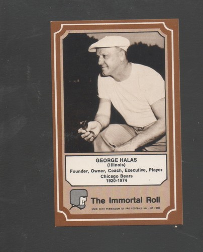 1975 FLEER HALL OF FAME IMMORTALS FOOTBALL CARD-George Halas-Chicago ...