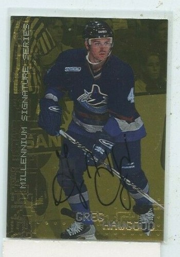 GREG HAWGOOD 1999-00 ITG Be A Player Millennium Signature Series Gold ...