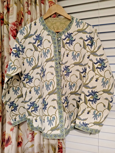 EAST ANOKHI Cotton Reversible Quilted Jacket L 16 18 | eBay UK
