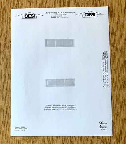 Lot of 6 Avaya 1403 and 1603 Phone Desi Labels, New | eBay