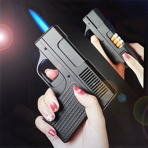 Unique Butane Cigarette LIGHTER & CASE Adjustable Jet Torch Flame ...