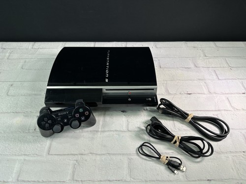 Sony PlayStation 3 PS3 Fat Model CECHK01 80GB w/ Cords & Controller ...