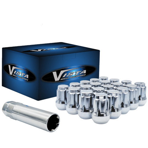 14x1.5 Bulge Acorn Spline Lug Nuts 1.38" 5 Lug Install Kit Chrome (SD ...