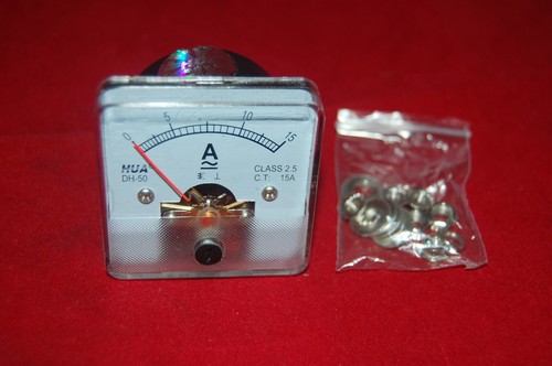 1PC AC 0-15A Analog Ammeter Panel AMP Current Meter 50*50mm directly ...
