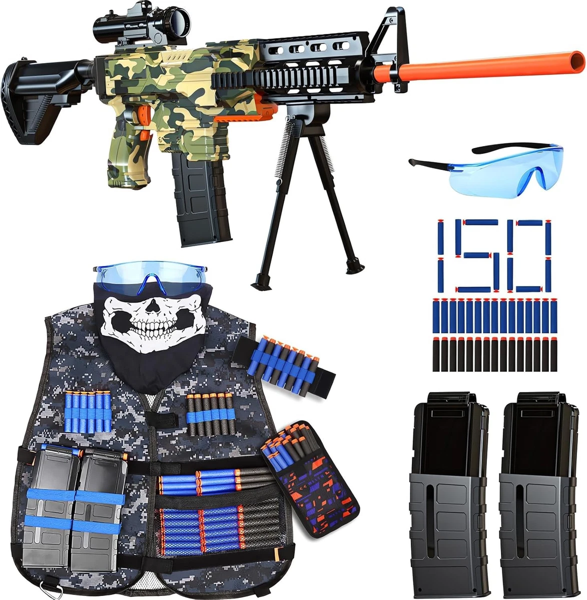 Fully Automatic Realistic Fun Paintball Gun Foam Bullet For Kids ...