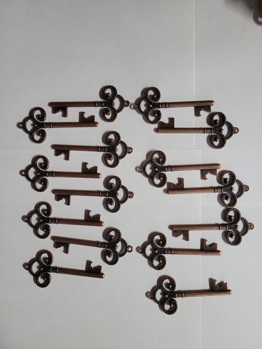 15 DECORATIVE KEYS Metal Brass Pirate Skeleton Keys Crafts Home Decor ...